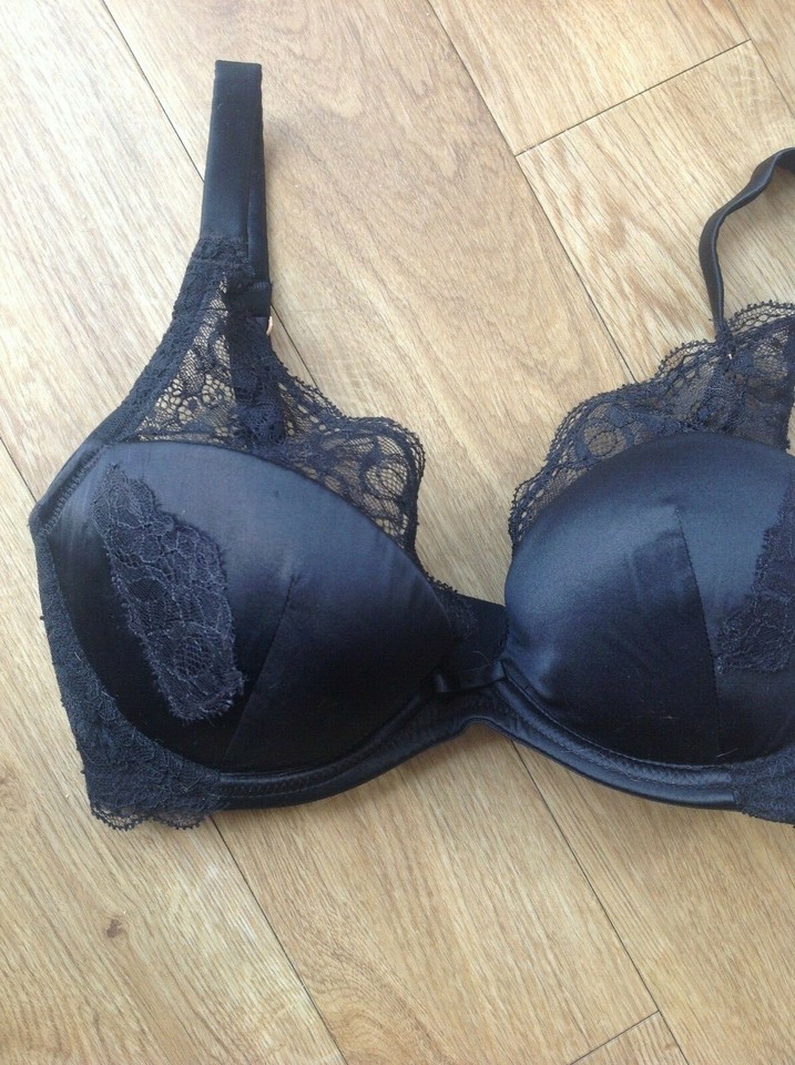 LUXURIOUS SILK BRA SIZE 30DD M&S ROSIE AUTOGRAPH UNDERWIRED PADDED ...