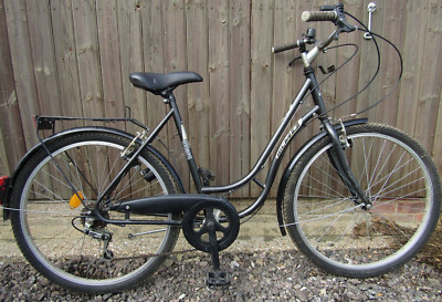 Micmo Oxford Ladies Hybrid Commuter Town Bike Bicycle Black Lights Loop ...