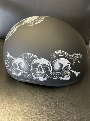 daytona helmets half skull cap Snake Skulls Size 2XS brand New DOT | eBay