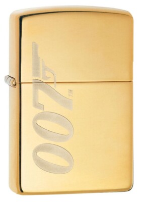 Zippo James Bond 007 Engraved Lighter, High Polish Brass NEW IN BOX | eBay
