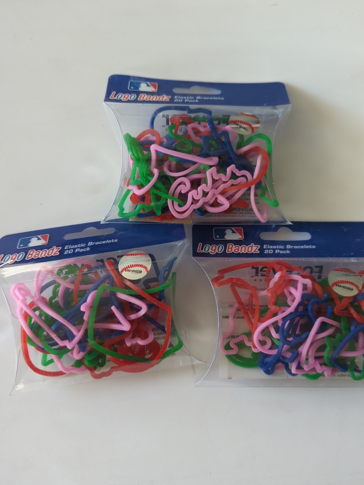 Cubs MLB Baseball Logo Bandz Elastic Rubber Band Bracelets 20 pack ...
