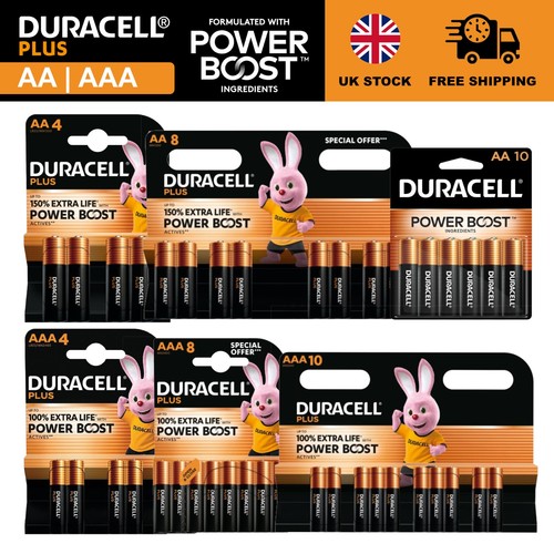Duracell AA AAA Batteries Plus Power Boost Battery Alkaline LR03, LR6 ...