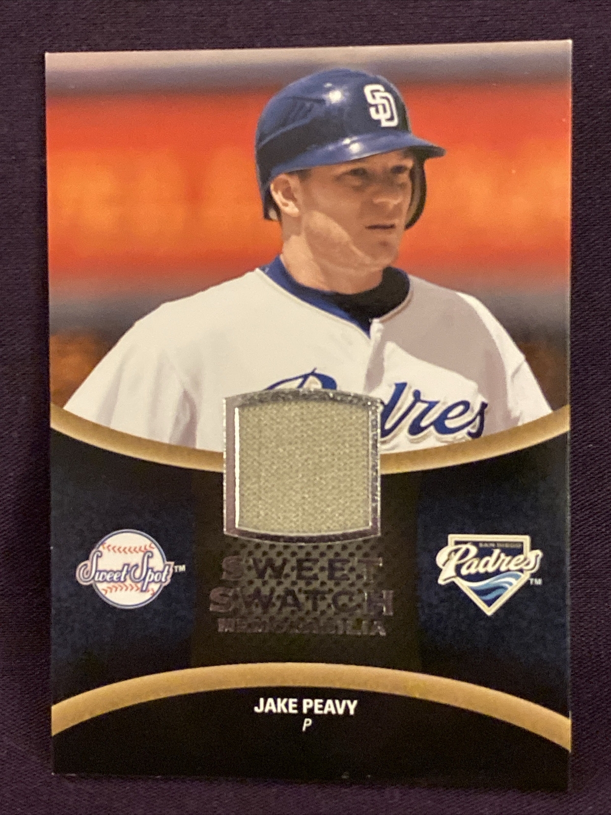 Jake Peavy 2008 Upper Deck Sweet Spot Swatches Jersey #SS-JP San Diego ...