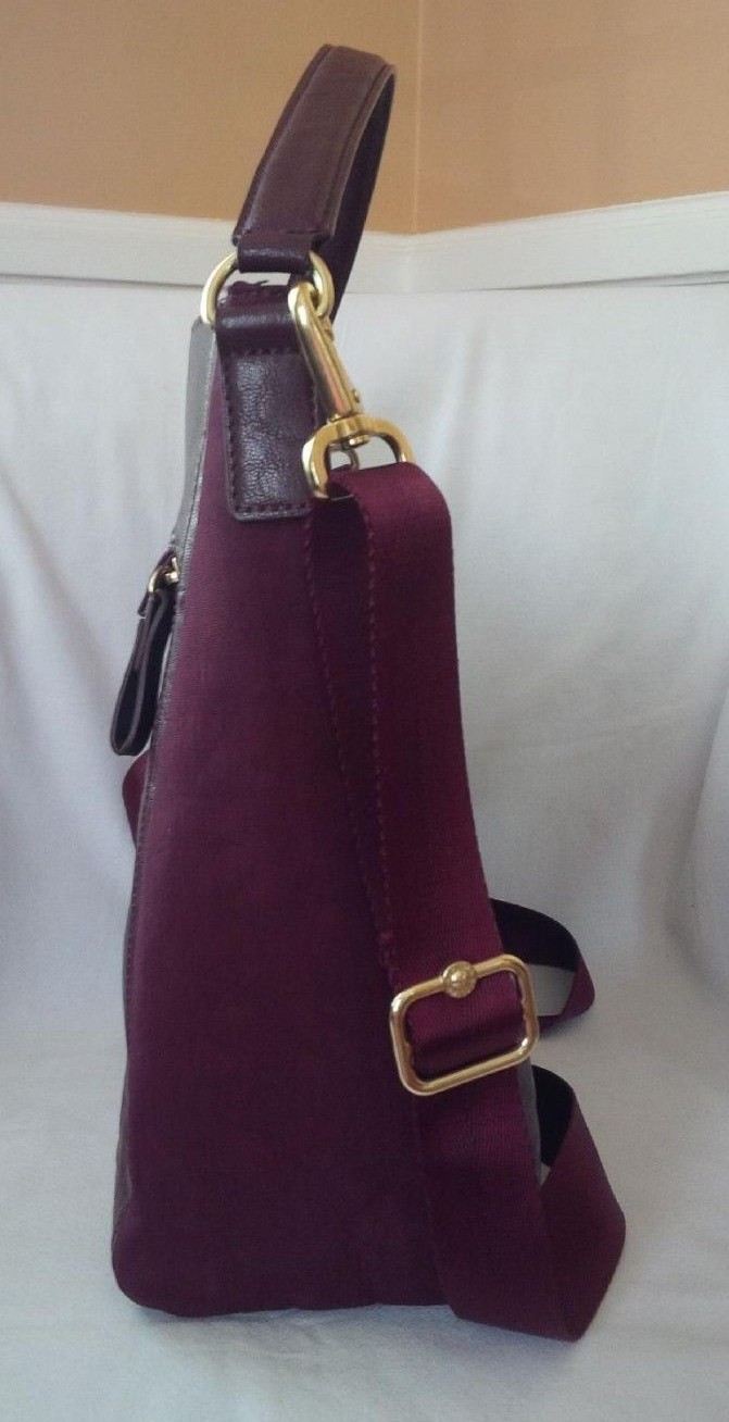 KIPLING Faux Leather & Nylon Trim Plum Messenger Cros… - Gem