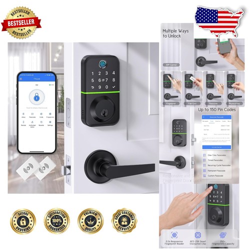 Easy Install Biometric Smart Lock with APP Control & Multiple Access ...