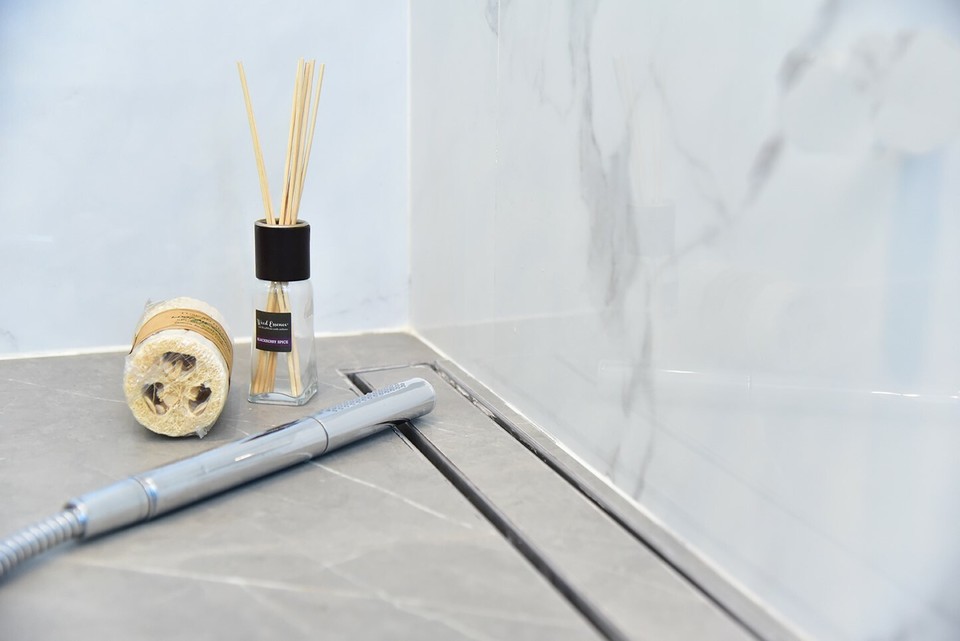 SereneDrains Linear Shower Drain Tile Insert 16" to 90" Brushed ...