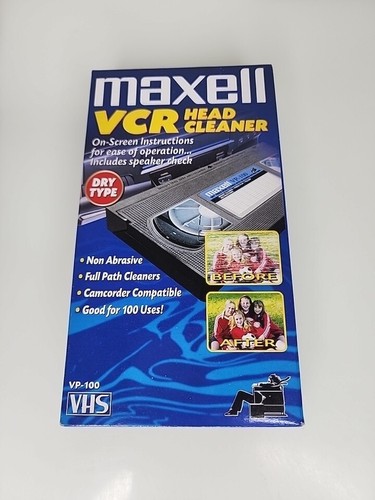 Maxell VCR Head Cleaner Camcorder Compatible VHS Dry Tape 25215290053| eBay