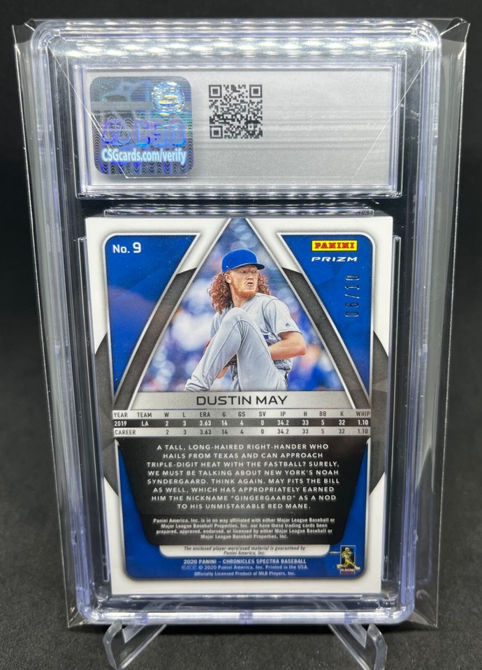 2020 Panini Chronicles Spectra DUSTIN MAY Rookie Patch Gold Prizm /10 ...