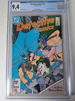 Detective Comics #570 1/87 CGC Universal Grade 9.4 RAW FORM Joker ...