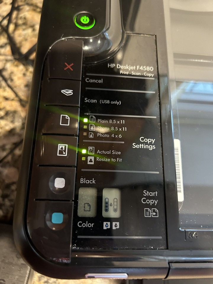 HP DeskJet F4580 Computer Printer Scanner Copier All-In-One Wireless ...