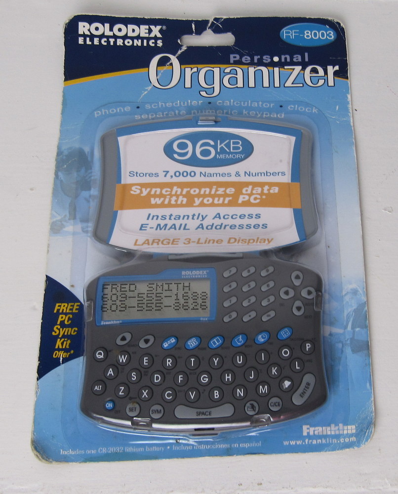 ROLODEX Electronics RF-8003 Personal Organizer 2001 Sealed in Package ...