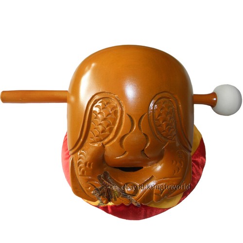 5" Camphorwood Buddhist Lay Monk Wooden Fish Mokugyo Temple Block Muyu ...