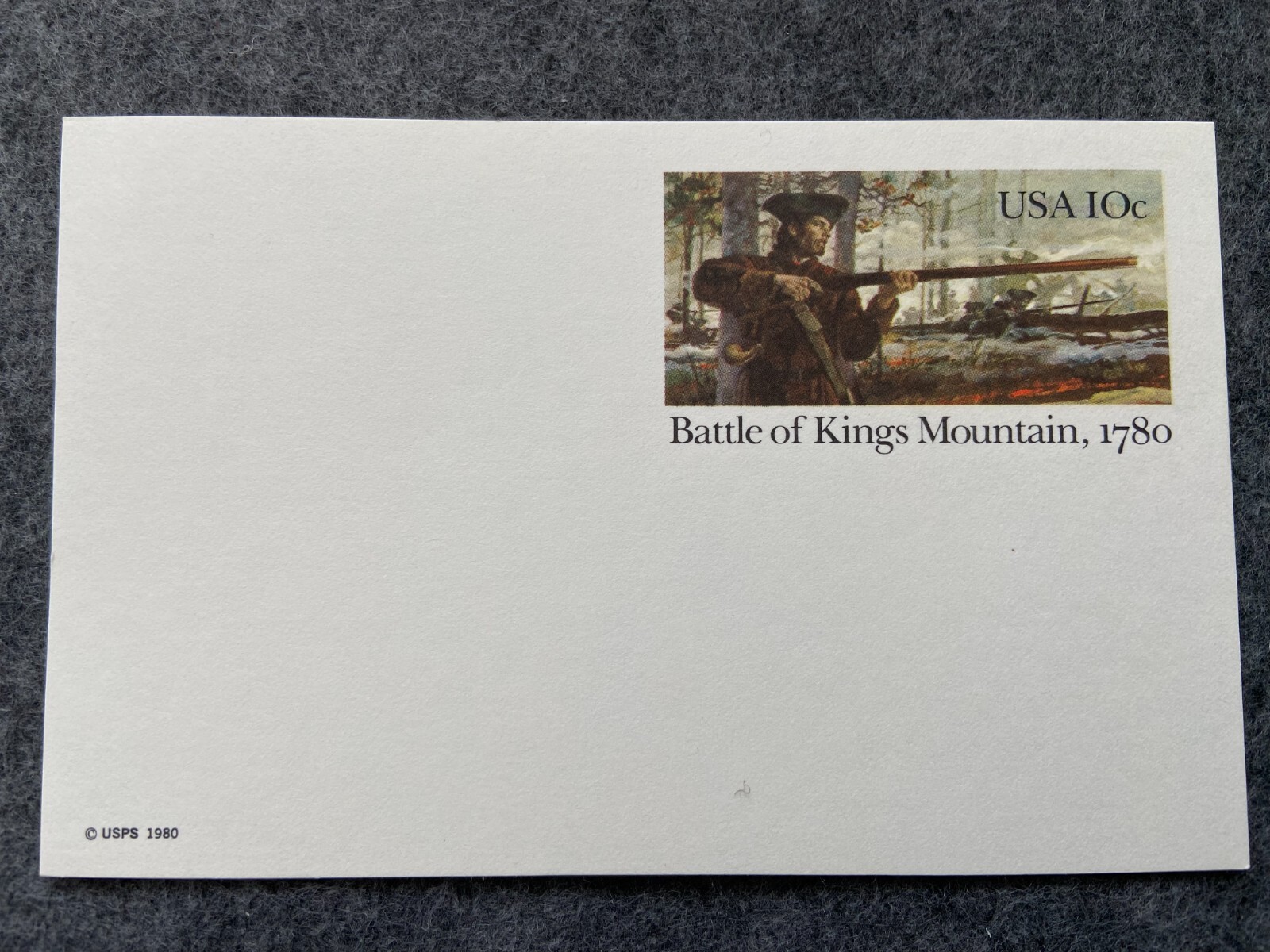 Battle of Kings Mountain, 1780 10c Stamped Blank Postcard | eBay