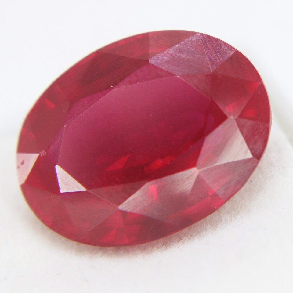 16.90 Ct Natural Ruby Red Eye-Clean Oval Shape Loose Gemstones ...