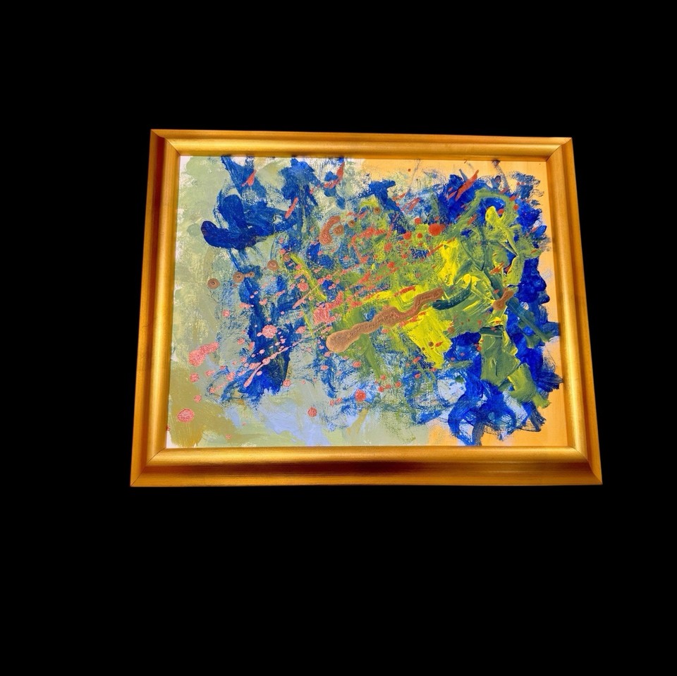 Beautiful Vibrant Spontaneous Non Representation Abstract Expression ...