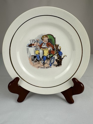 Rare Nursery Rhyme Plate Puss In Boots Le Chat Botte France | eBay