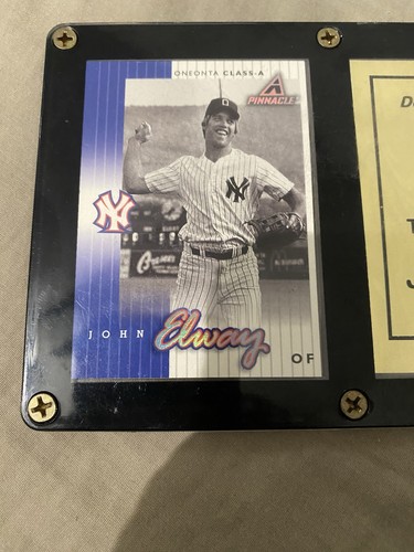 John Elway Two Card Plaque New York Yankees & Denver Broncos | eBay
