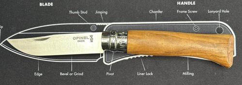 Opinel No. 8 Folding Knife Pocket Knife Inox France Very Good USED ...