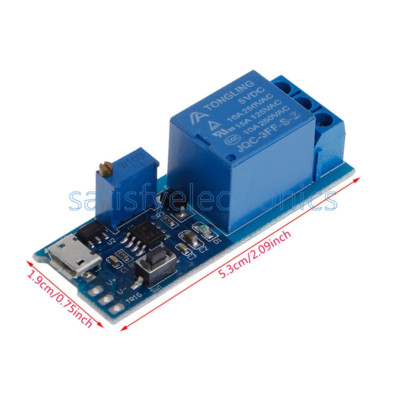 Micro USB Power Delay relay Timer control module Trigger delay switch ...