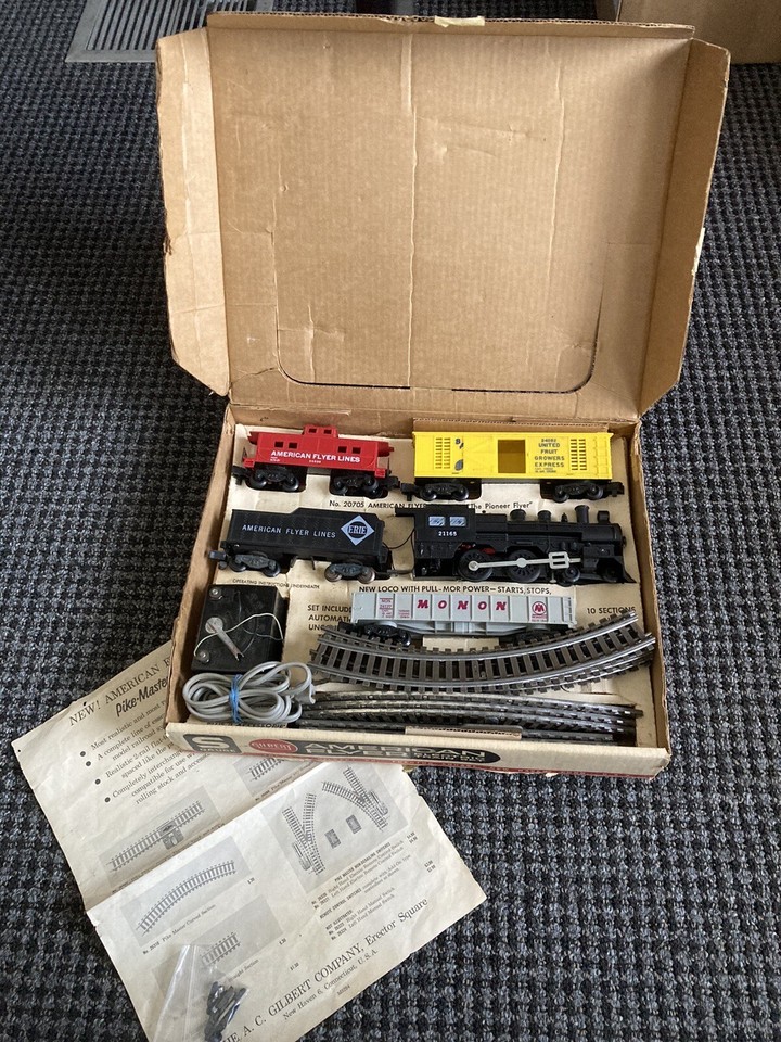 American Flyer S Gauge Steam Locomotive Train Set Monon Gilbert WORKS ...