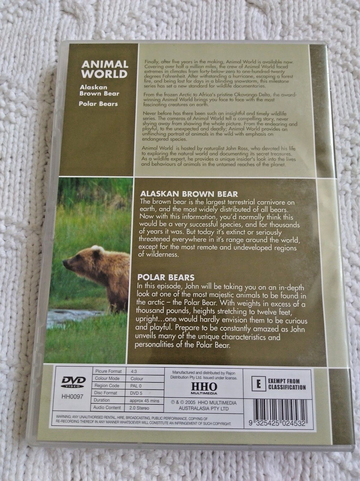 ANIMAL WORLD- ALASKAN BROWN BEAR POLAR BEARS – DVD, R-ALL, LIKE NEW ...
