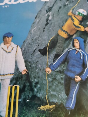 Robin 2715 Knitting Pattern vintage used 12in doll clothes 4ply Ken ...