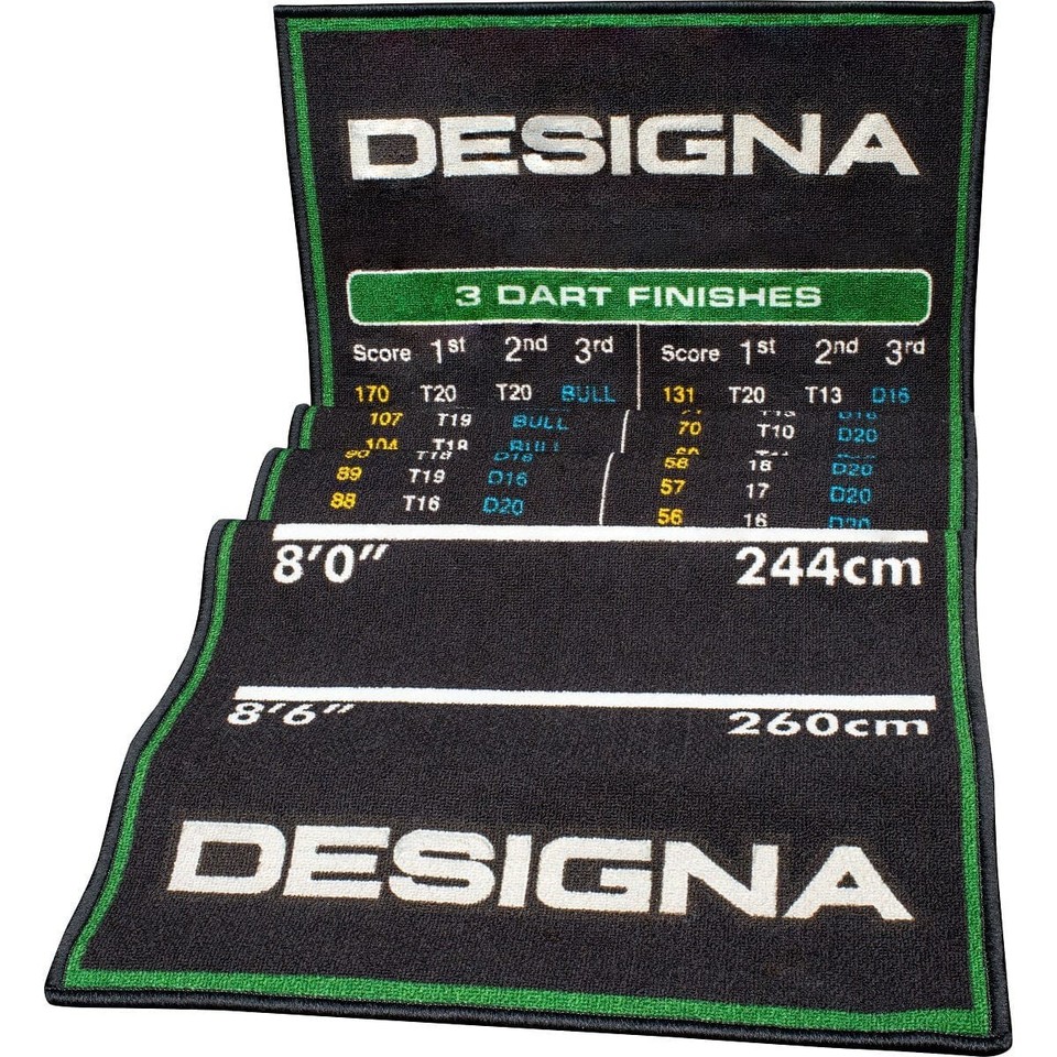 Designa Darts, Non Slip Carpet Darts Mat with Checkout Design, Various ...
