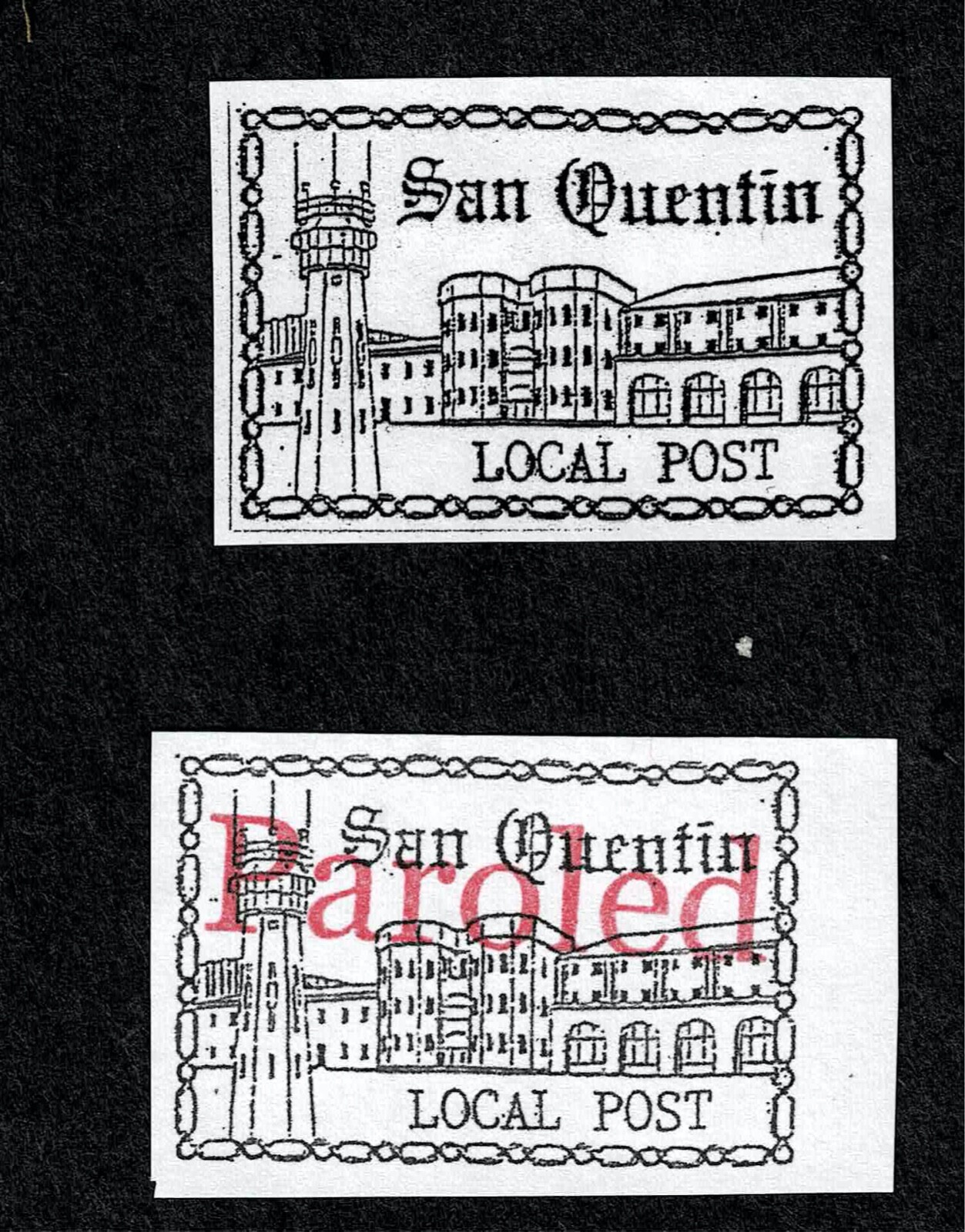 2 modern San Quentin local post stamps: one overprint "Paroled" MNH | eBay