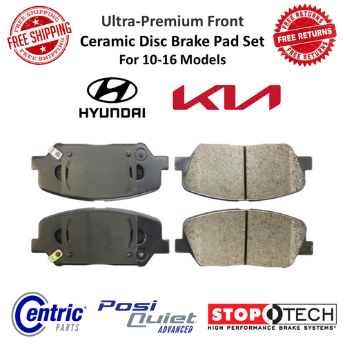 StopTech Posi-Quiet Front Ceramic Disc Brake Pad Set For Hyundai ...
