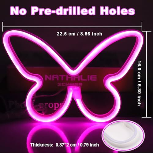 3 Pieces Butterfly Neon Signs, Butterfly LED Light USB or 3-AA Pink ...