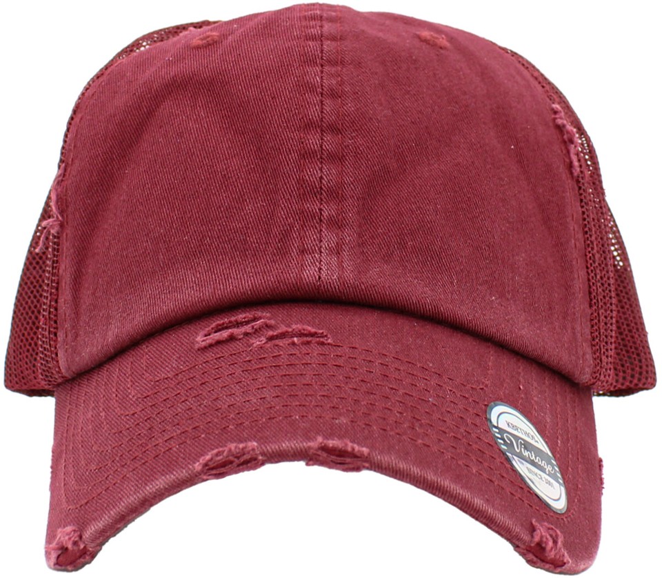 Vintage Distressed Mesh Back Dad Hat Baseball Cap Unconstructed | eBay
