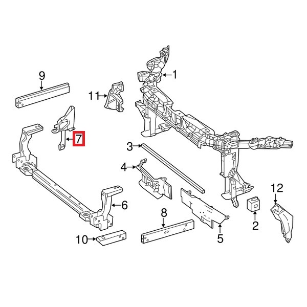 Mercedes-Benz CLA Coupe C117 Front Bumper Left Support A2466210134 OEM ...
