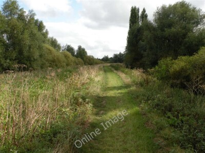 Photo 6x4 The Fen Rivers Way River Bank Long distance footpath from ...