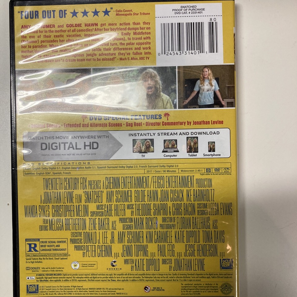 Snatched (DVD, 2017) 24543314011| eBay