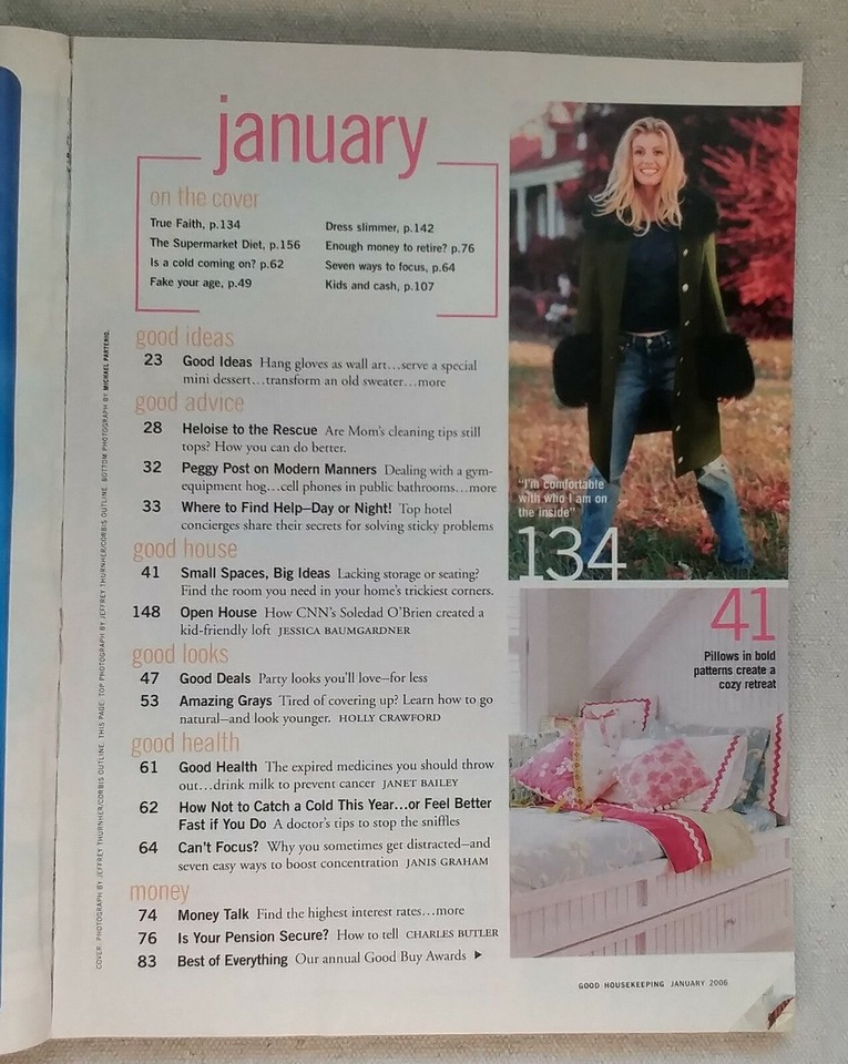 Good Housekeeping Magazine January 2006 Faith Hill Pre-Owned | eBay