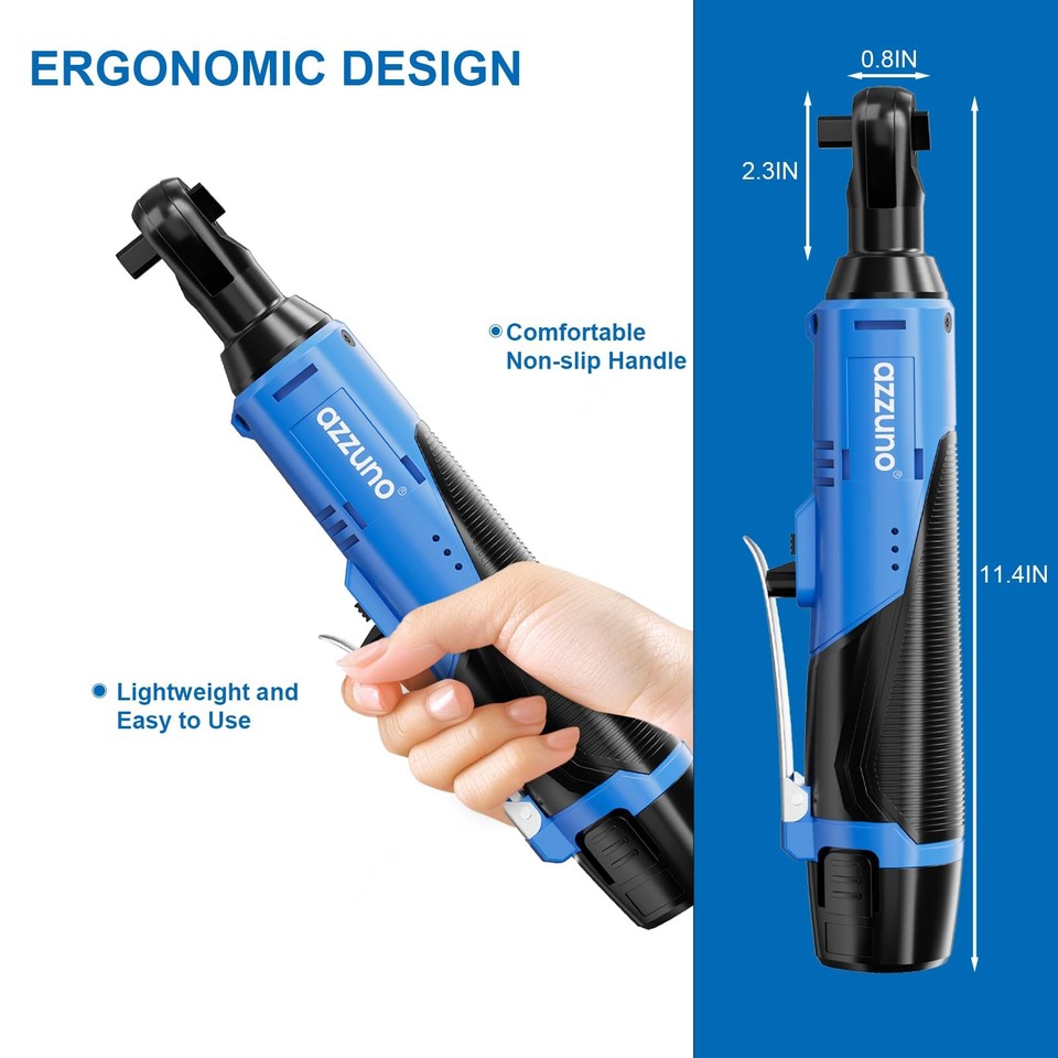 3/8" Electric Ratchet Wrench Set 30 Ft-lbs Cordless Ratchet Wrench 300 ...