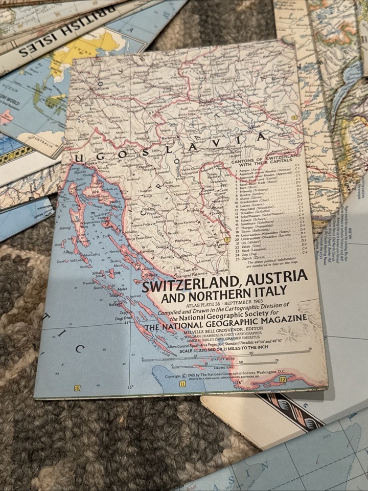 HUGE Lot of 92 Vintage National Geographic Maps - 1950s-2000s - World ...