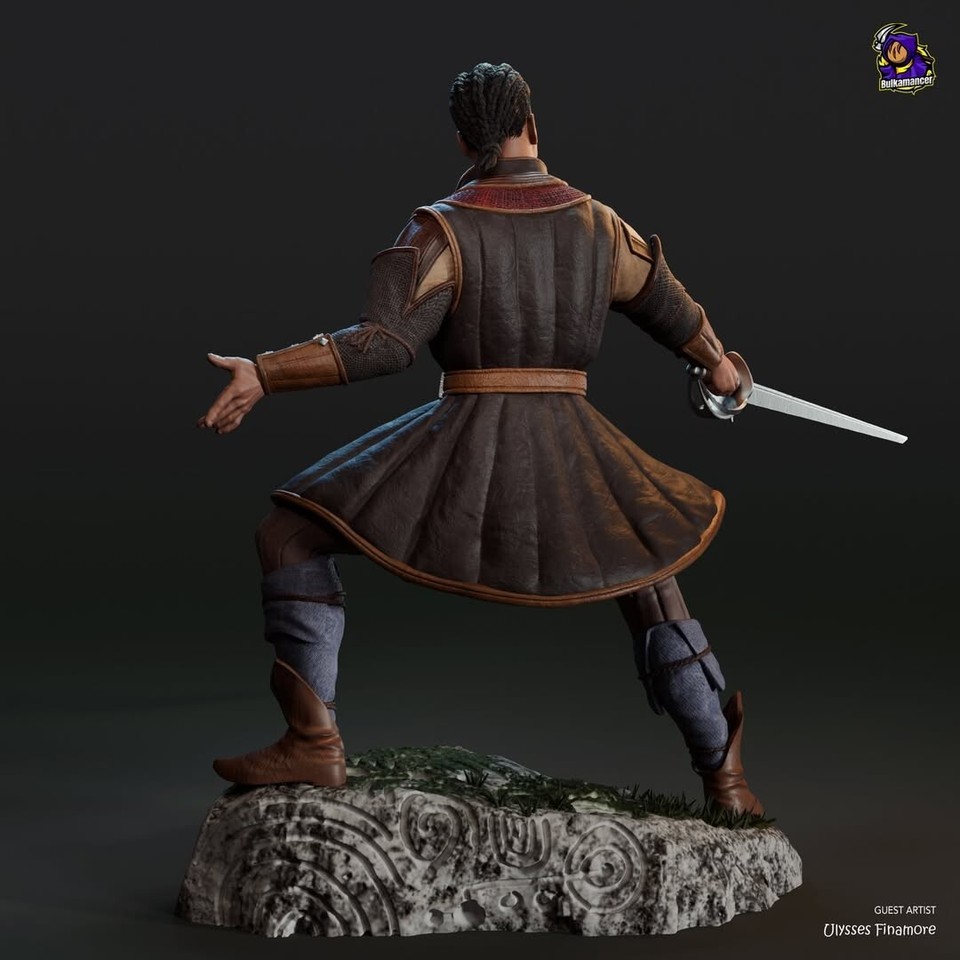 Baldur's Gate 3 Wyll Ravenguard hand-painted figure/statue (make to ...