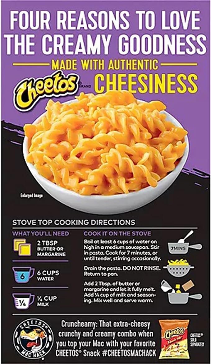 Cheetos Mac'N Cheese Pasta Four Cheesy Flavours 170g | eBay