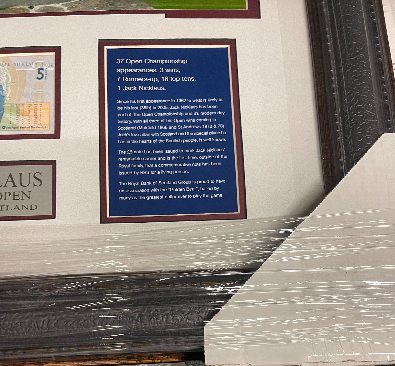 Jack Nicklaus 2005 St Andrews Farwell Multi Photo 25x27 Framed Pound ...