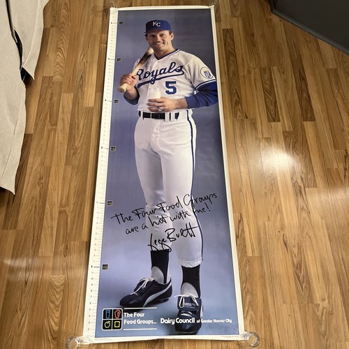 George Brett 1986 Growth Poster vintage 6 ft Four Food Groups Kansas ...