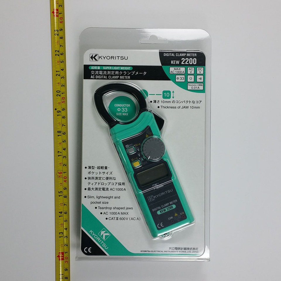 Digital Clamp Meter Kyoritsu 2200 AC/DC/Ω 1000A Slim Handy design Korea ...