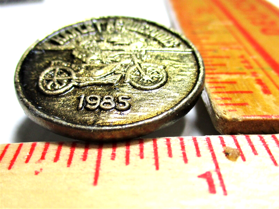 1985 Harley Rendezvous pin vintage motorcycle rally collectible biker ...