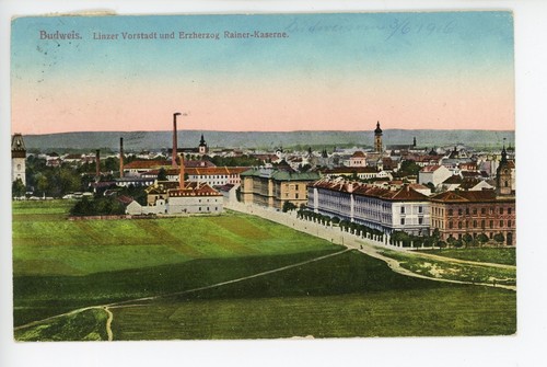 Budweis CZECH Rare Antique AK České Budějovice Bohemia Linzer STAMP ca ...