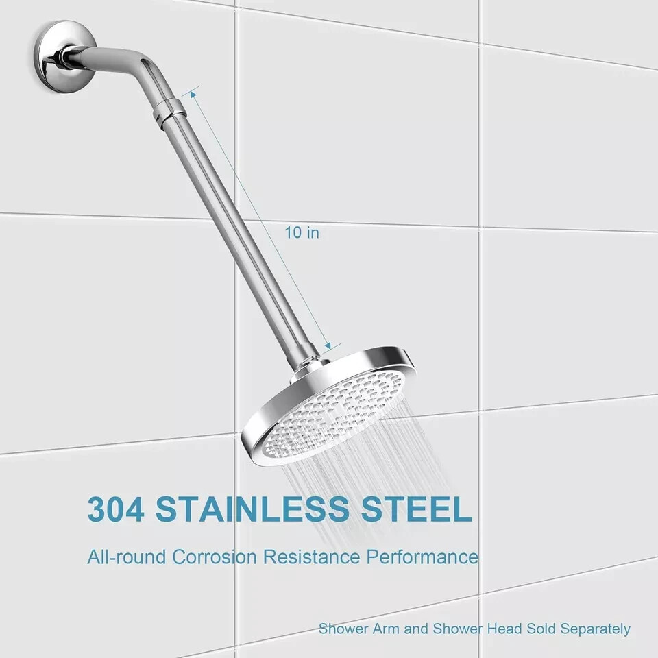 Shower Head Extension Arm, 10 Inches Shower Arm Extension Shower Head ...