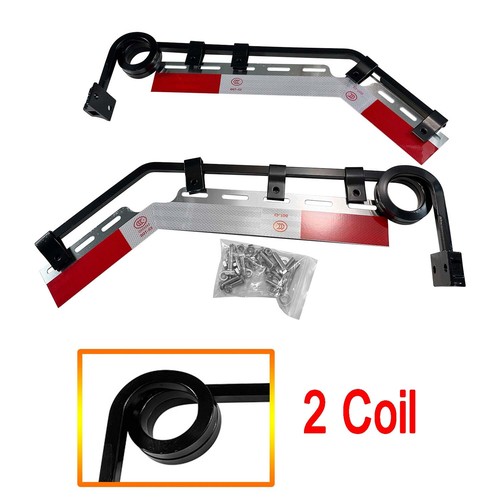 2 Coil Angled Fender Spring Mudflaps Hanger Pair for Semi Truck w ...