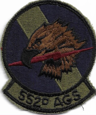 USAF PATCH 552 AIRCRAFT GENERATION SQUADRON SUB E-3 US AIR FORCE ...