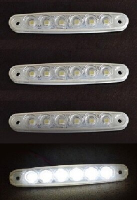 # 4 Teile Weiß 12V 6 LED Vorne Position Marker Lichter Lkw Bus ...