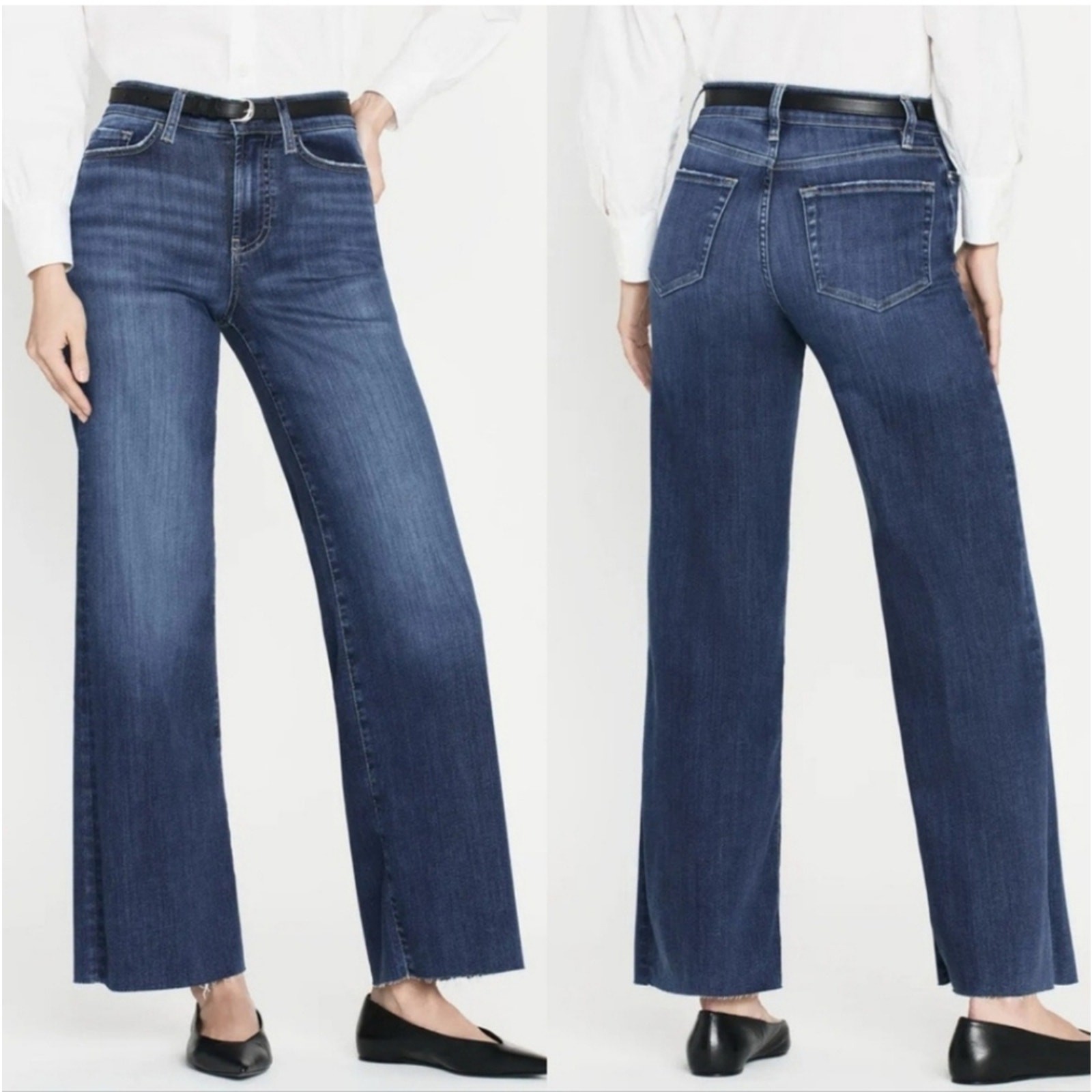 FRAME Le Slim Palazzo High-Rise Wide-Leg Jeans In Lup… - Gem