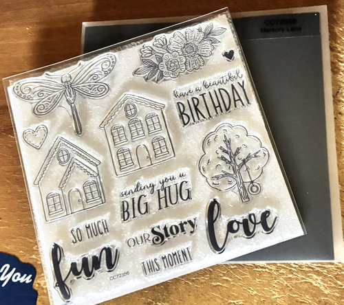 CTMH CC 72356 MEMORY LANE ~ HOMES. sending you a BIG HUG, dragonfly ...